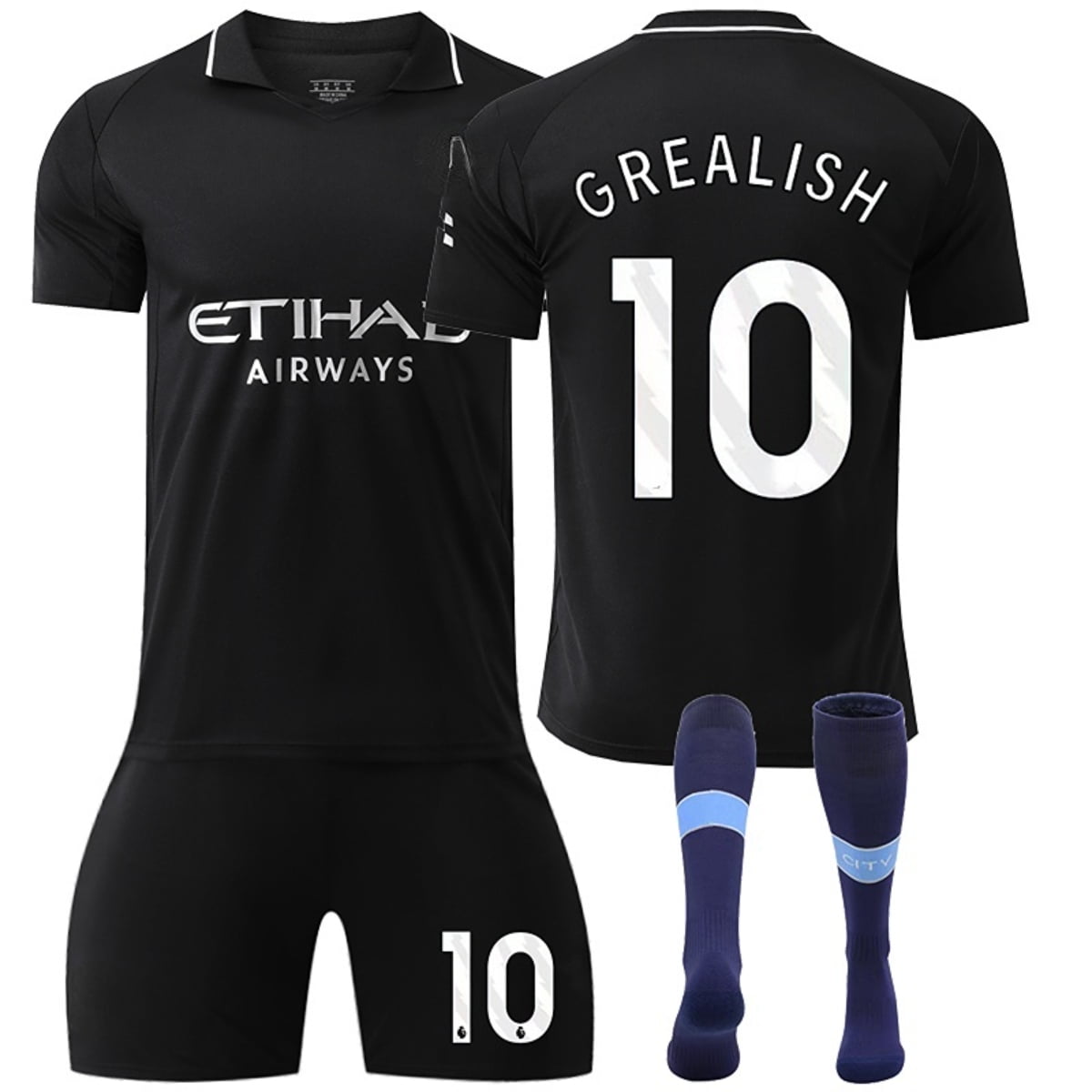 25/26 Blue Moon Army Black Soccer Shirt #10 Grealish Fans Training ...