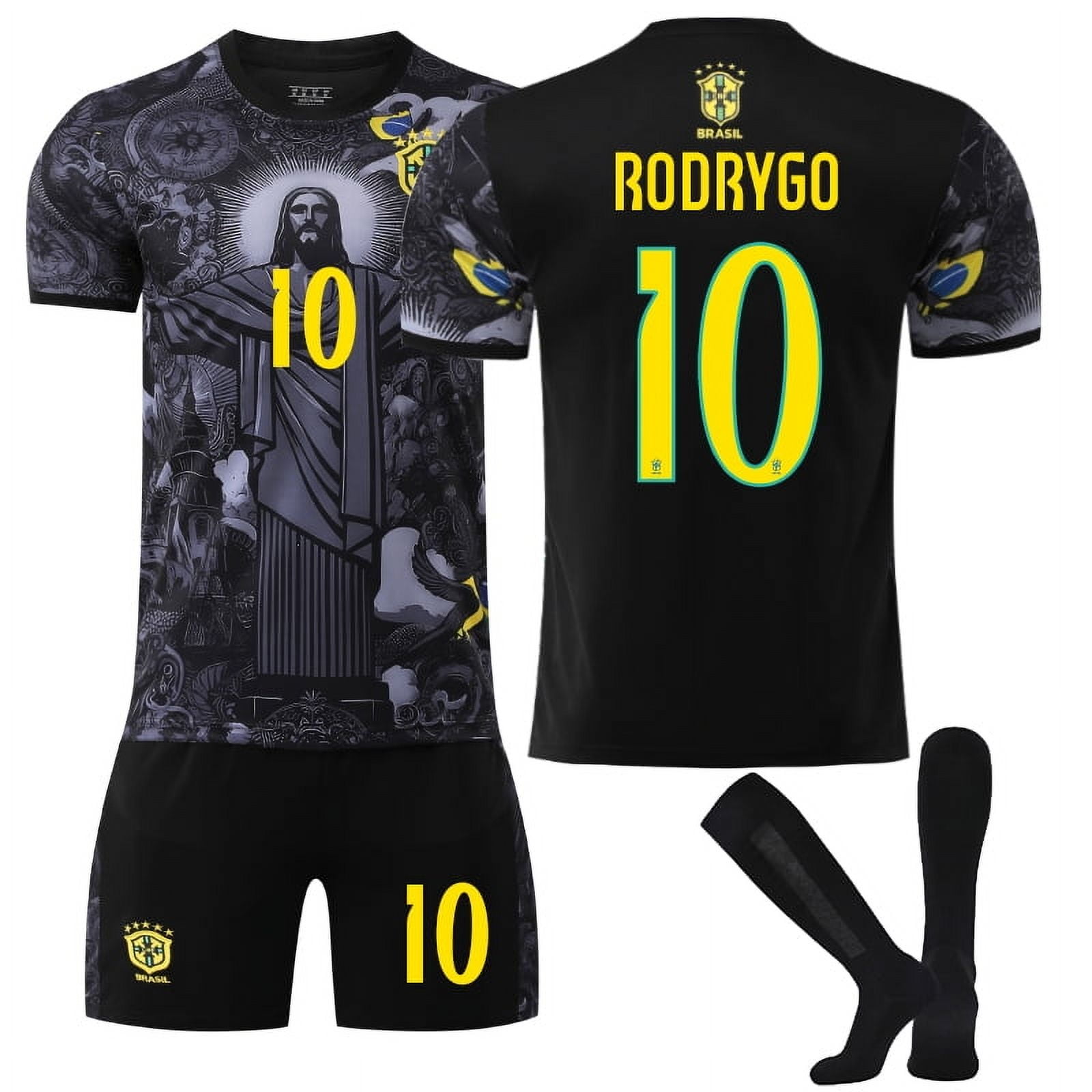 25/26 Brazil Commemorate Soccer Jerseys No.10 RODRYGO For Adult Kids ...