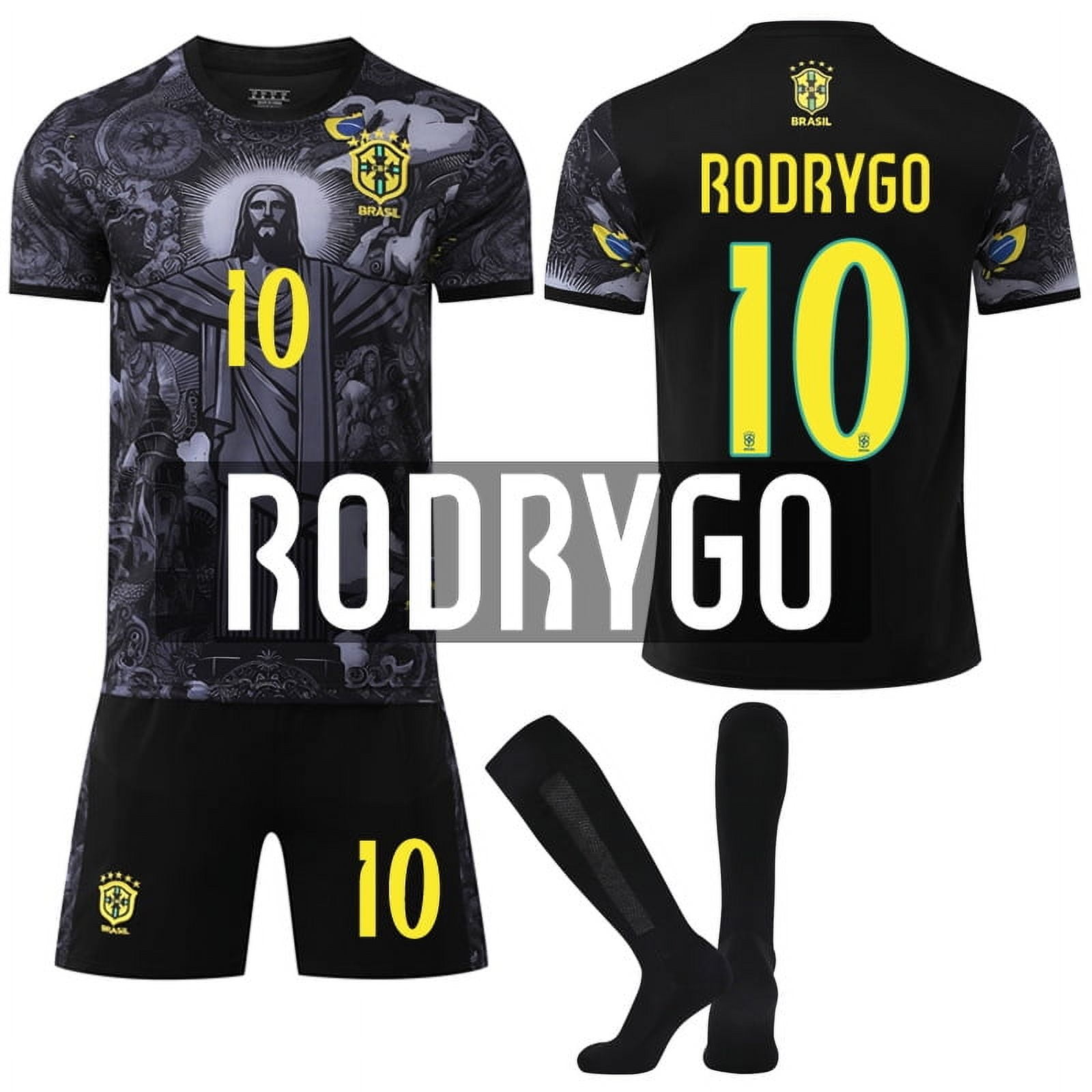 25/26 Brazil Special Edition Soccer Jersey No.10 RODRYGO Fan Training ...