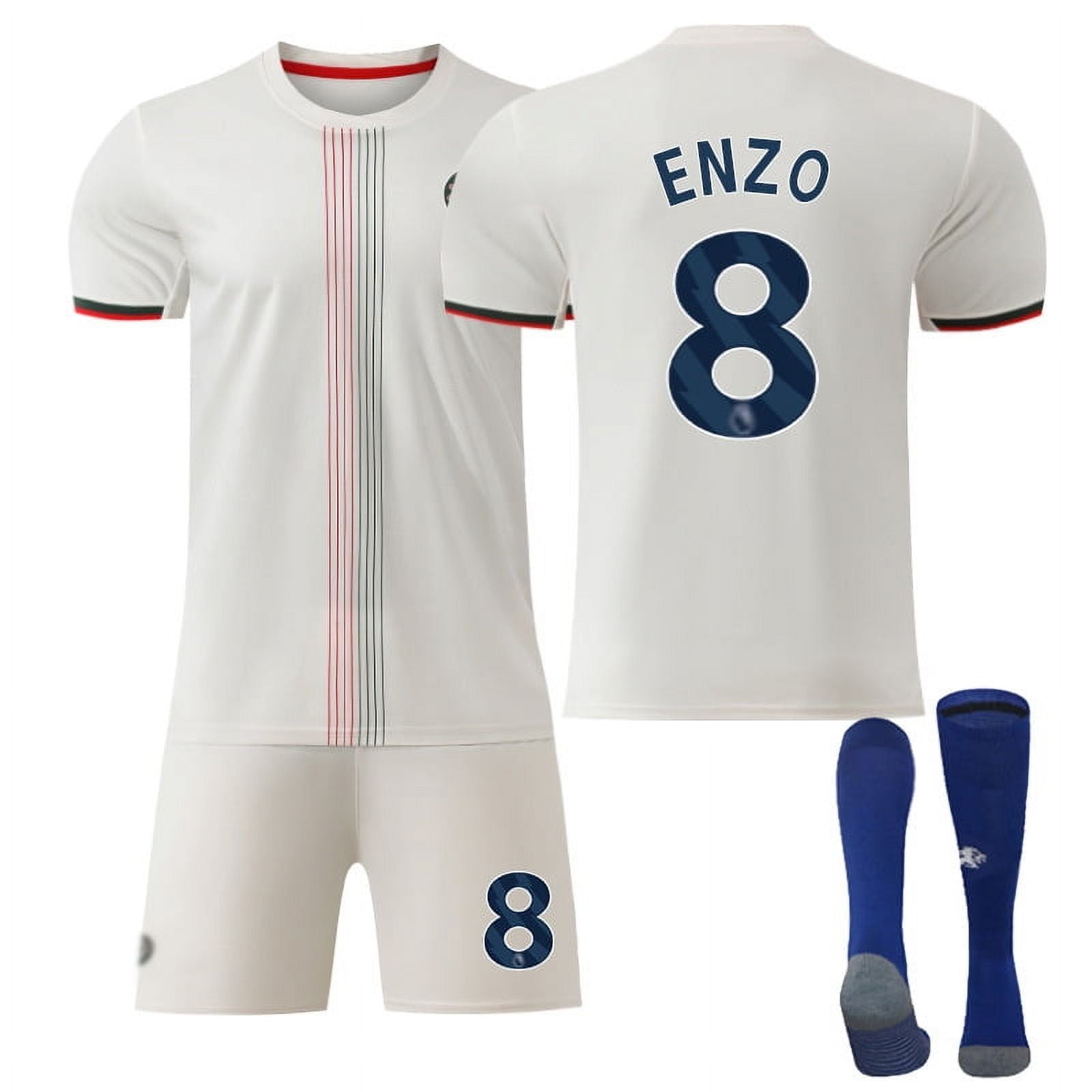 25/26 Chelsea Away Soccer Activewear No.8 ENZO Fan Training Soccer Jersey Set for Kids and ...