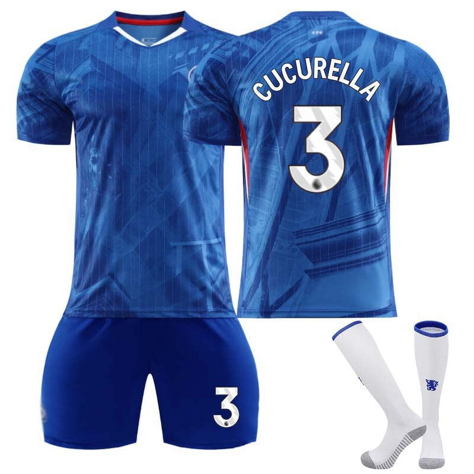 25/26 Chelsea Home Soccer Activewear No.3 CUCURELLA Fans Training ...