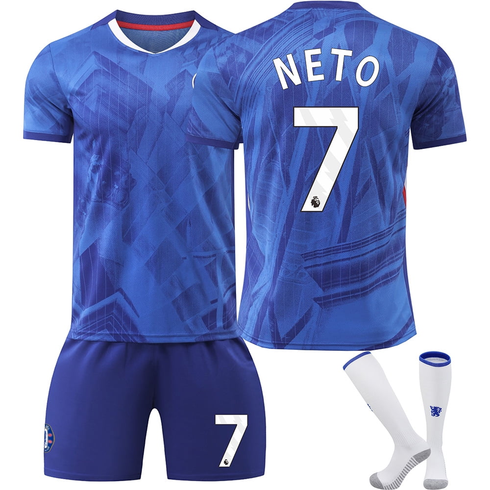 25/26 Chelsea Home Soccer Activewear No.7 NETO Fans Training Football ...