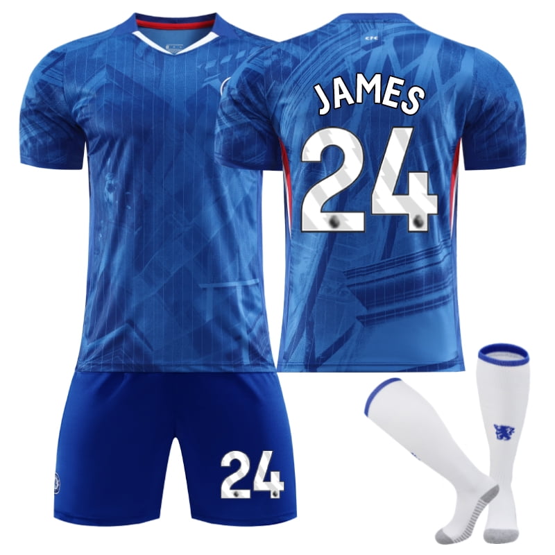 25/26 Chelsea Home Soccer Jerseys No.24 JAMES Adult Kids Shirts Shorts ...