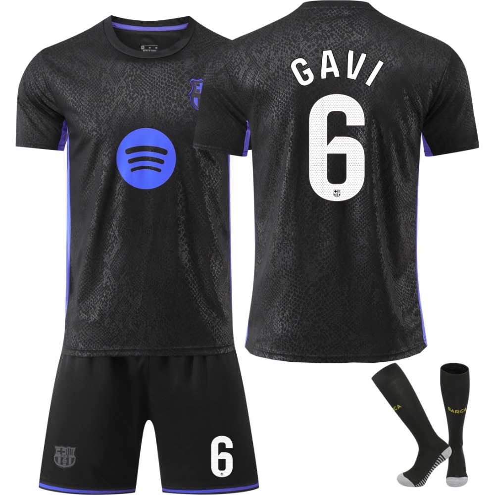 25/26 FC Barcelona Black Mamba Soccer Activewear No.6 GAVI Fans ...