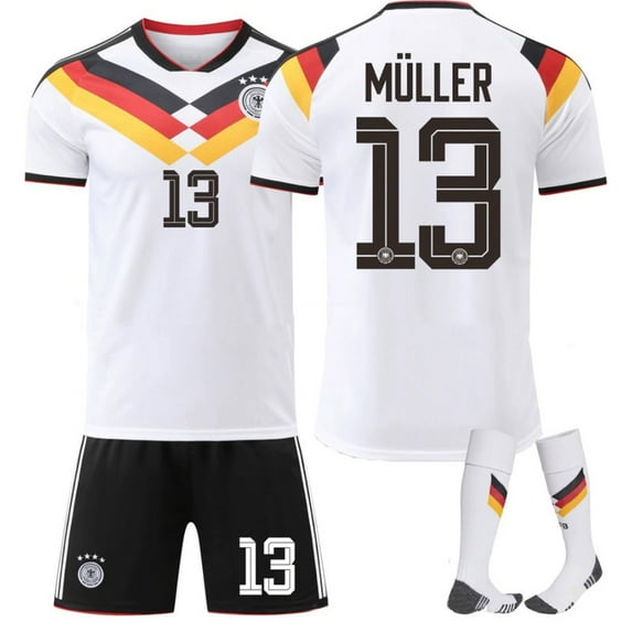 25/26 Home Kids Soccer Jersey Set #13 Müller Jersey Kit Youth Outfits ...