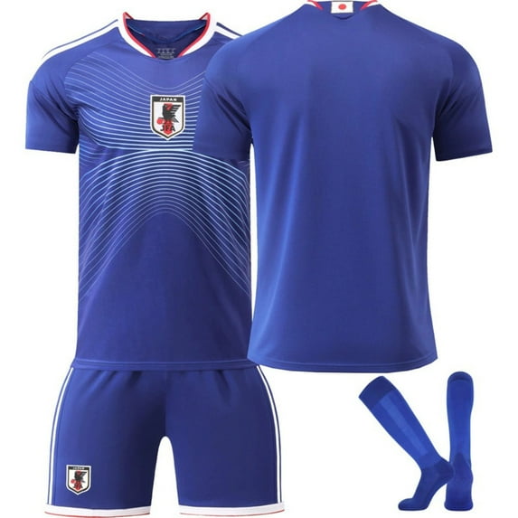 25/26 Japan Home Kids Soccer Jersey Blue Set NO.Blank Jersey Kit Youth ...