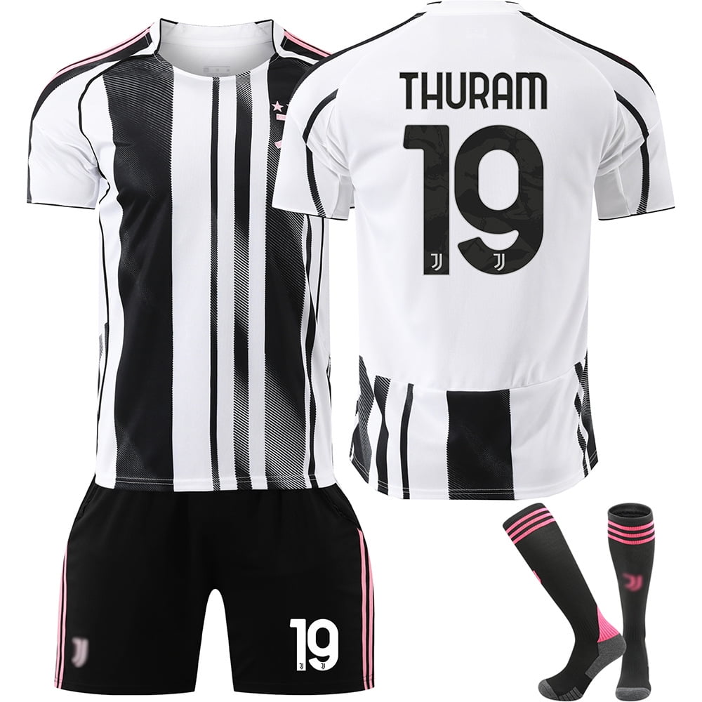 25/26 Juventus Soccer Activewear No.19 THURAM Fans Training Football ...