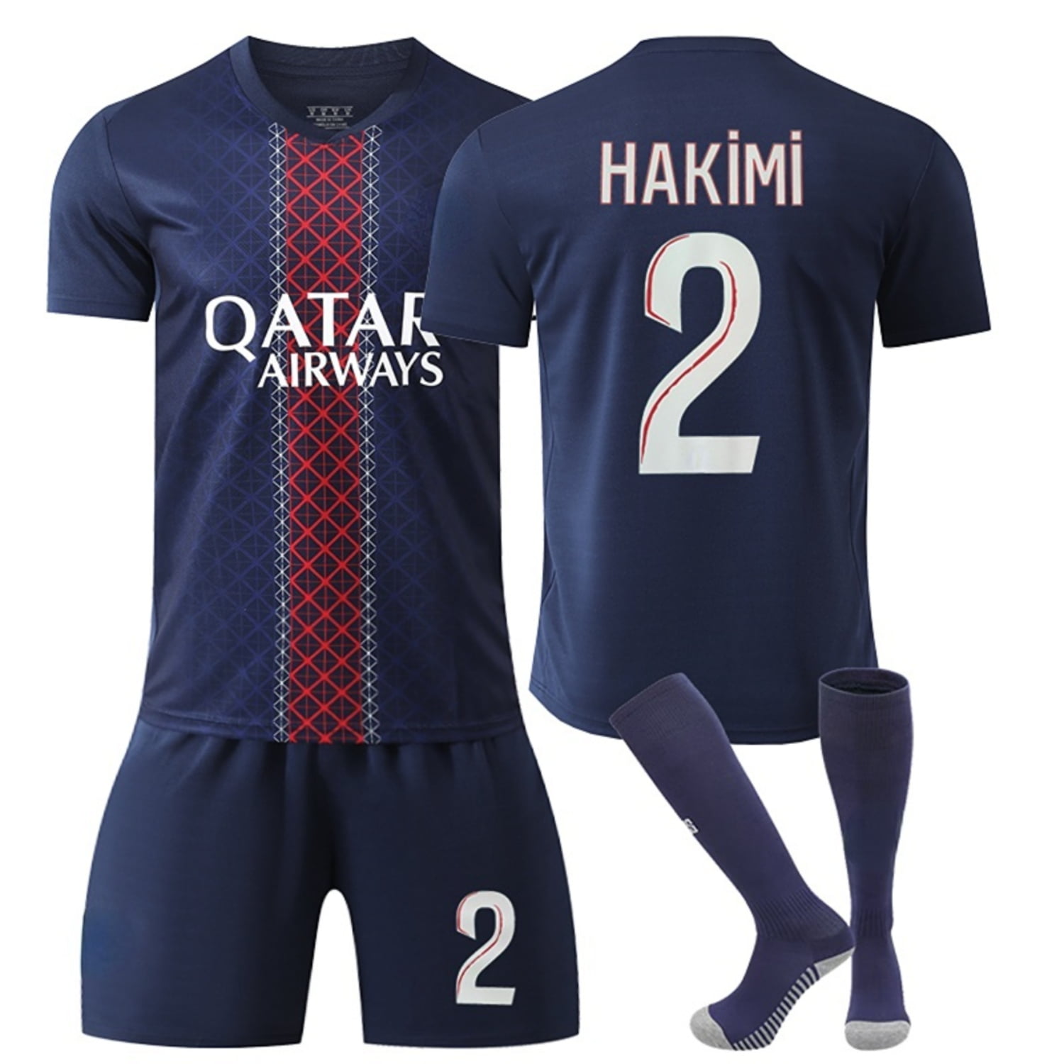 25/26 Les Parisiens Home Blue Soccer Activewear No.2 HAKIMI Football ...