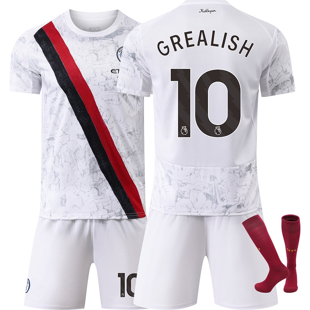 25/26 Man City Home Soccer Activewear No.10 GREALISH Fans Training ...