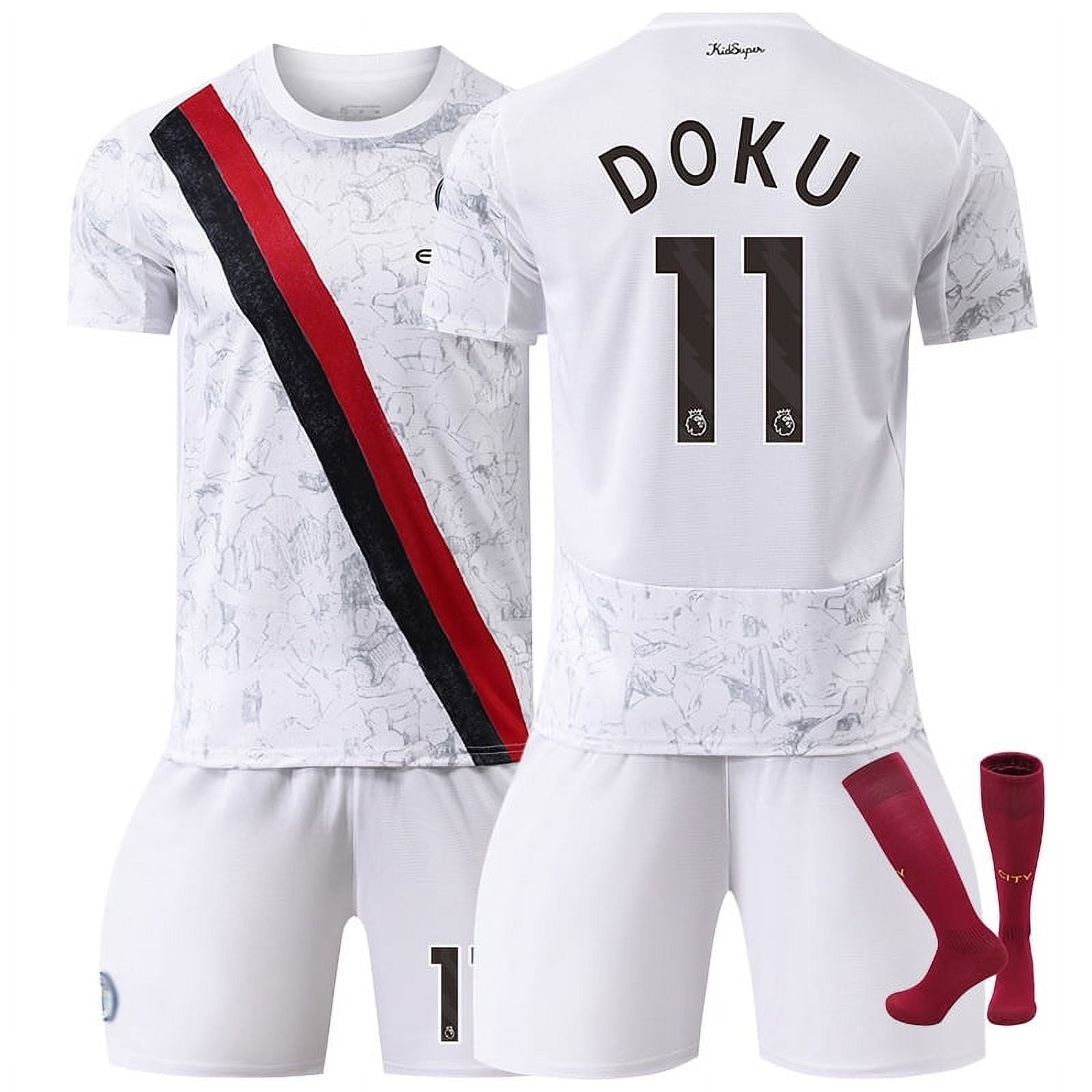 25/26 Manchester Away Soccer Activewear No.11 DOKU Fans Training ...