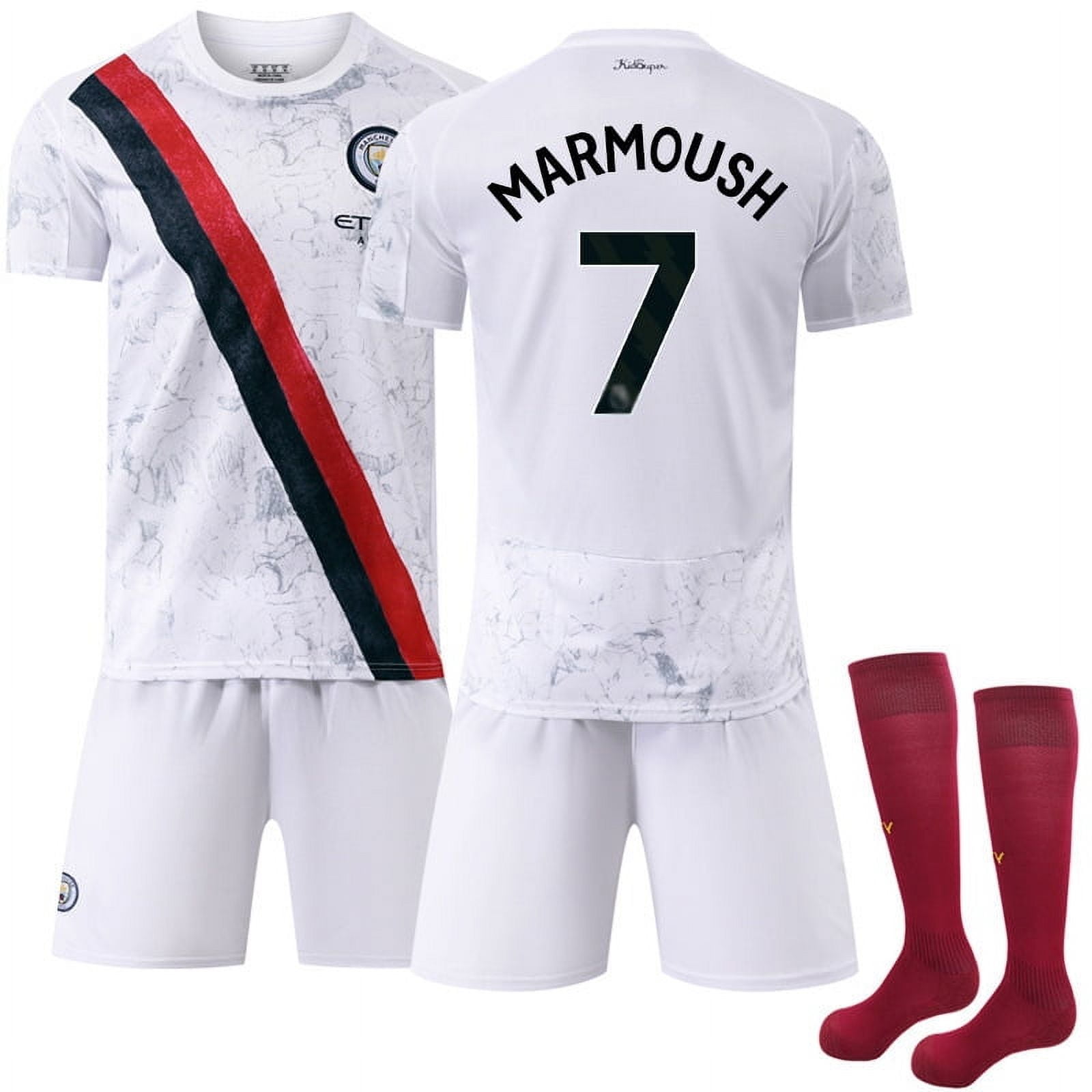 25/26 Manchester Away Soccer Activewear No.7 MARMOUSH Fans Training ...