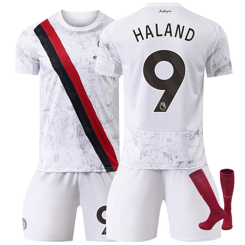 25/26 Manchester Away Soccer Activewear No.9 HAALAND Fans Training ...