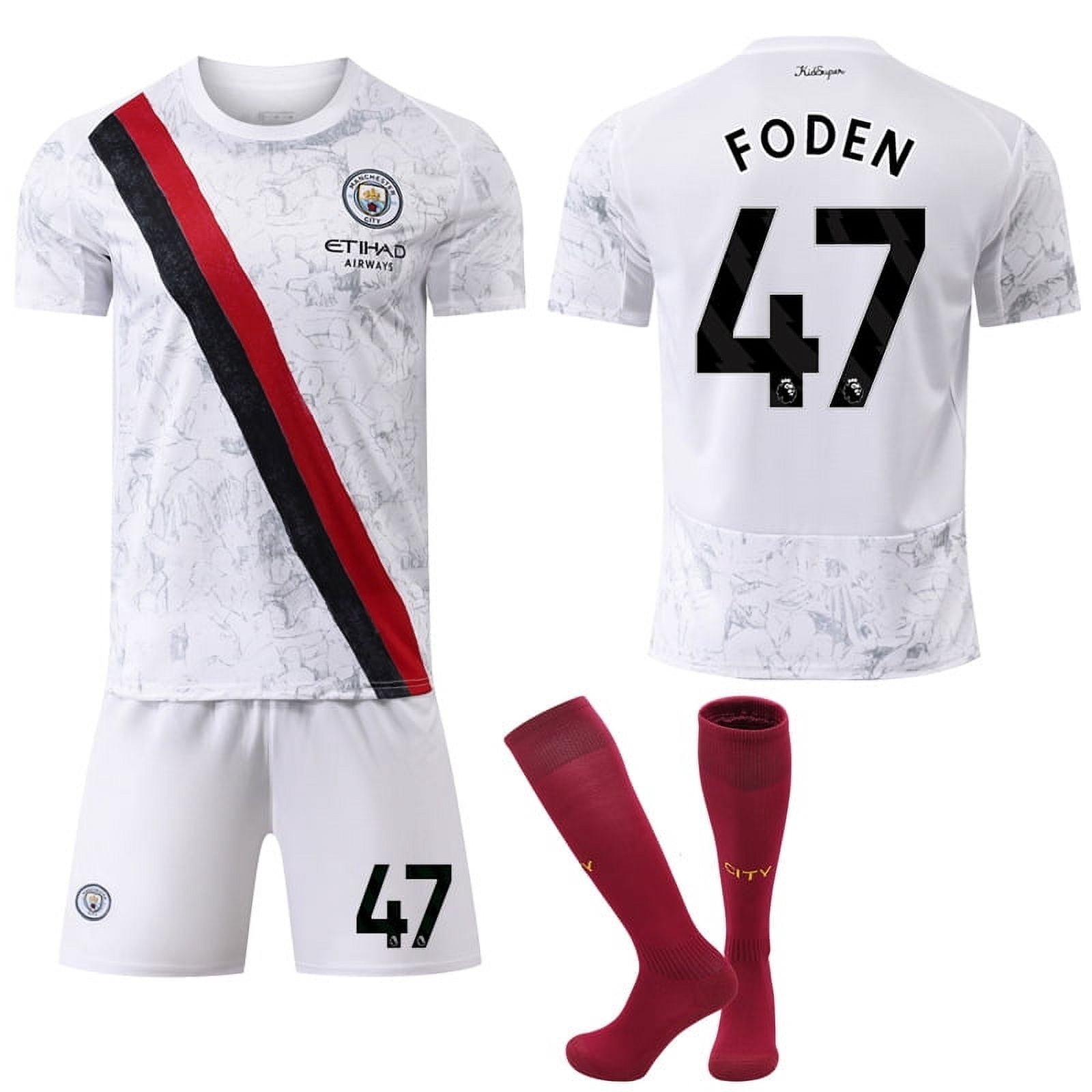 25/26 Manchester City Away No.47 FODEN football jersey fan training ...