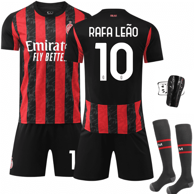 25-26 Mens/Kids New Soccer Activewear AC Milan NO.#10 RAFA LEAO Soccer ...