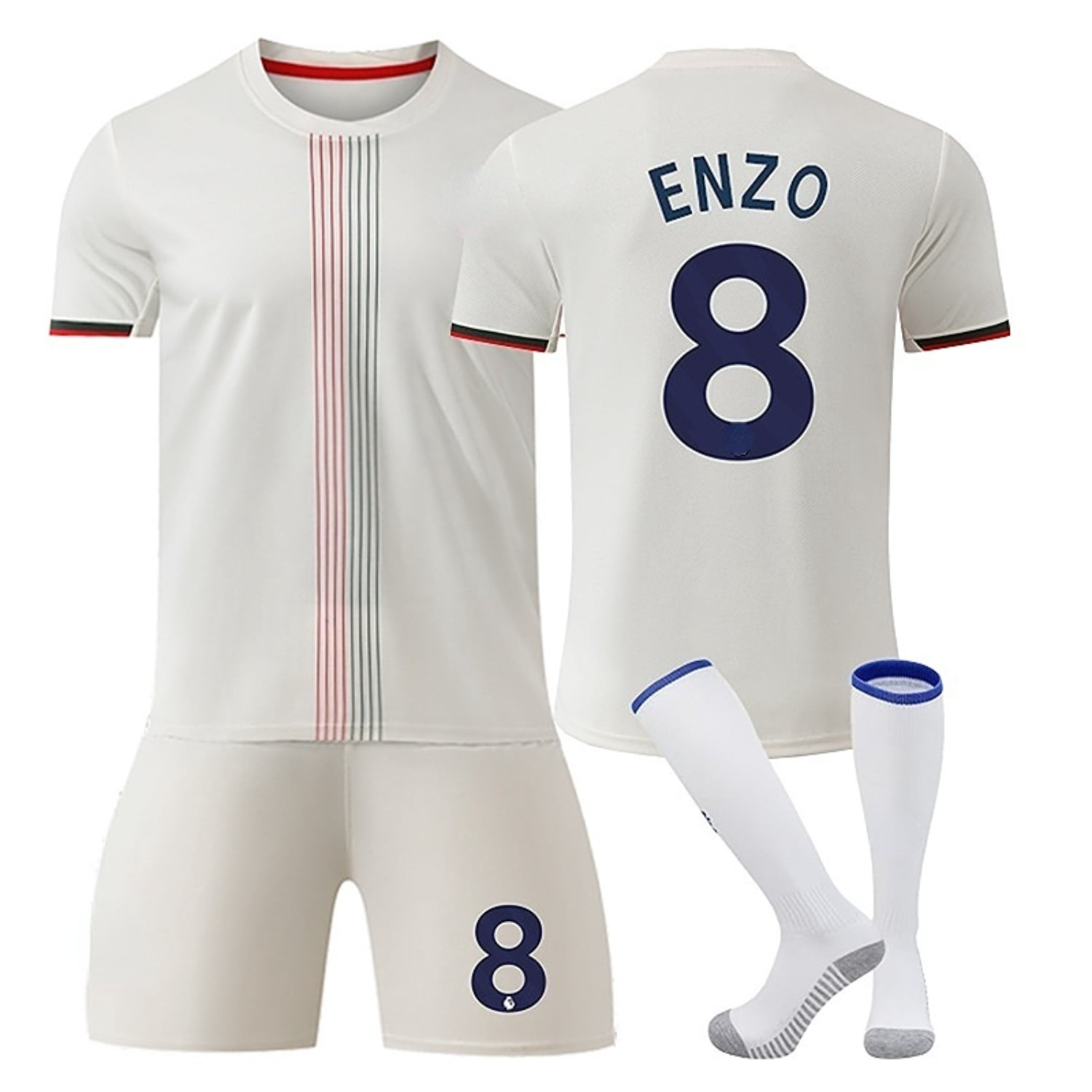 25/26 The Blues Away Off White Soccer Activewear #8 Enzo Football Fans ...