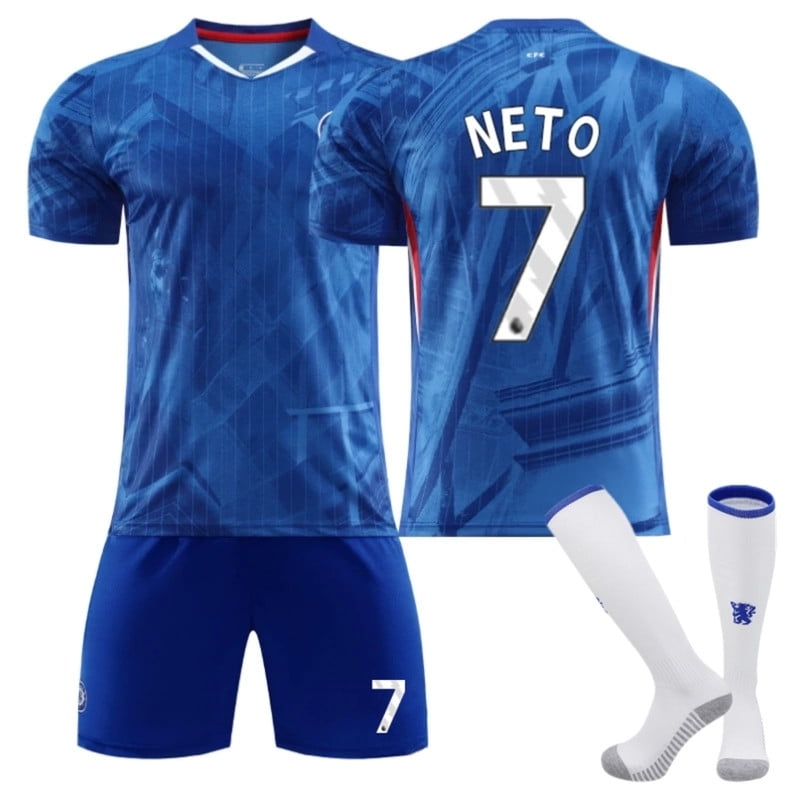 25/26 The Blues Home Blue Soccer Uniform No #7 Neto Fans Training ...