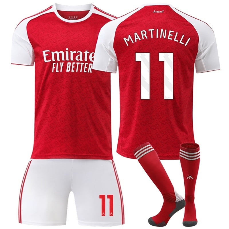 25/26 The Gunners Home Soccer Shirt #11 Martinelli Fans Training Soccer ...