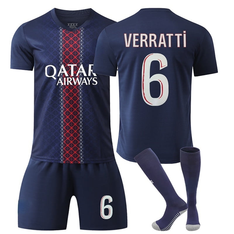 25/26 The Parisians Home Soccer Shirt #6 Verratti Fans Training Soccer ...