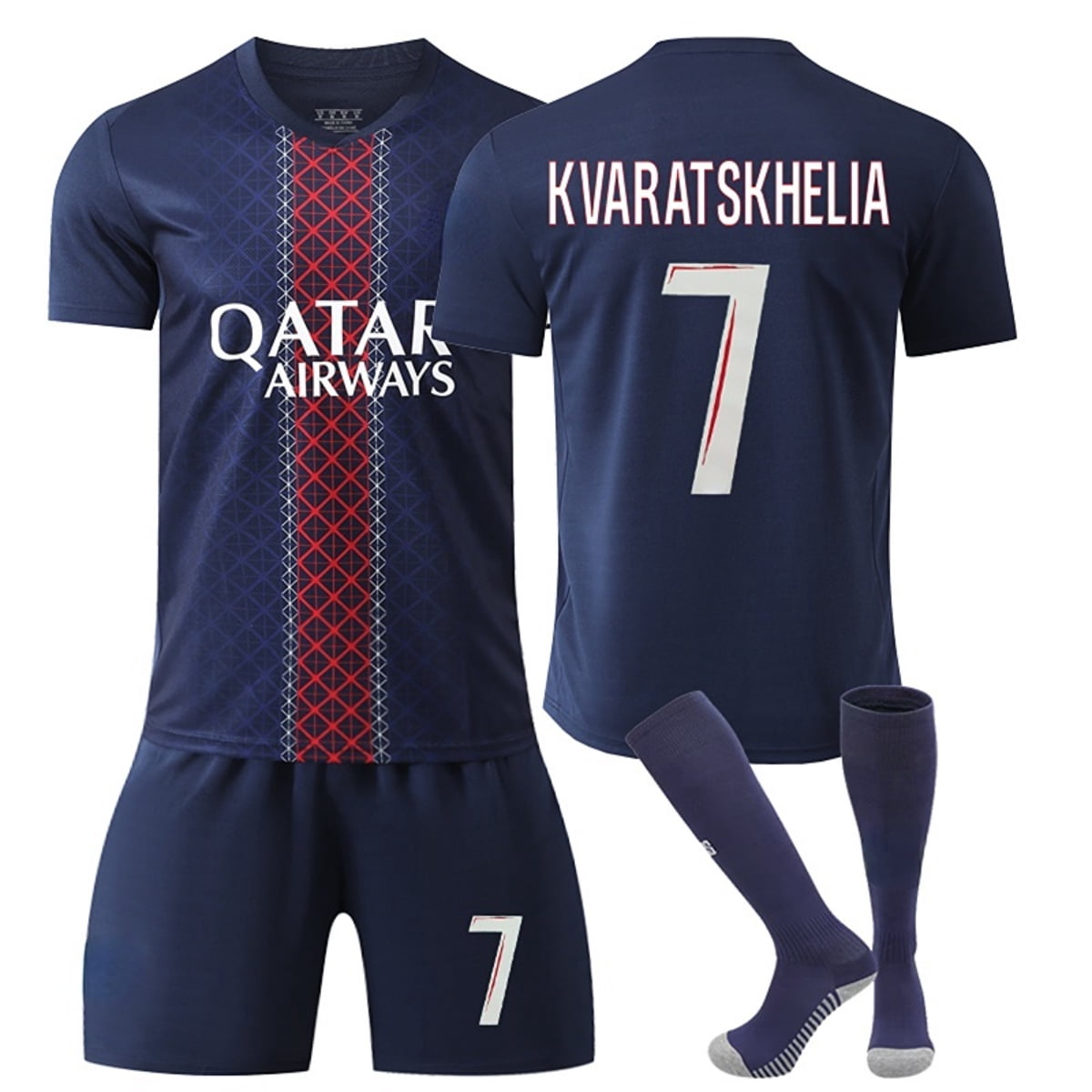 25/26 The Parisians Home Soccer Shirt #7 Kvaratskhelia Fans Training ...