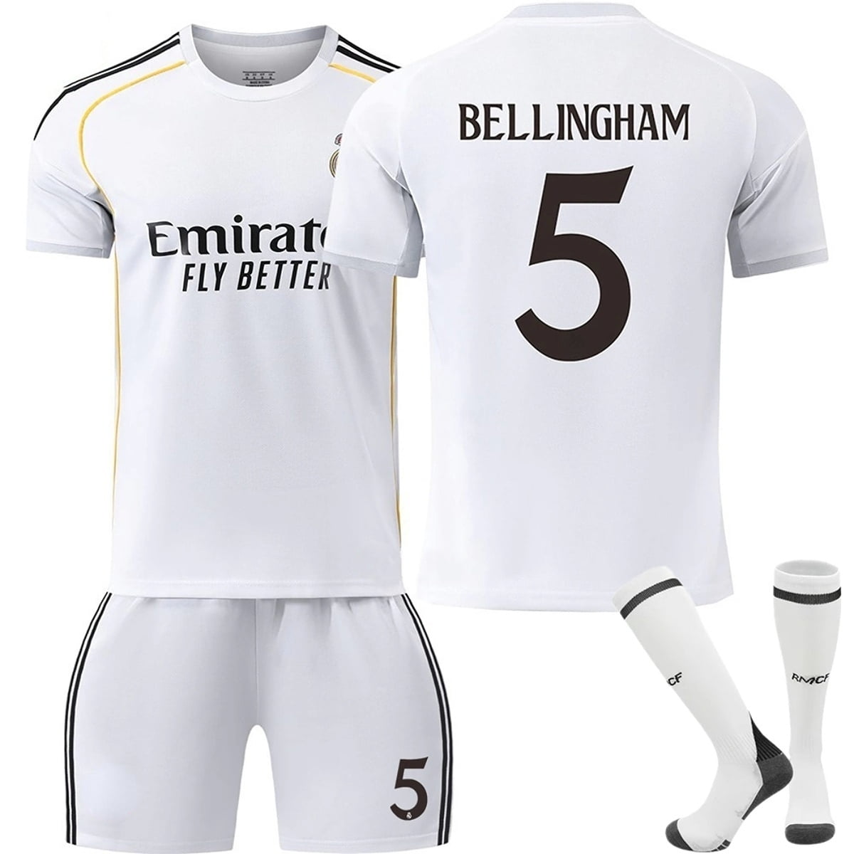 25/26 The Whites Home Soccer Shirt #5 Bellingham Fans Training Soccer ...