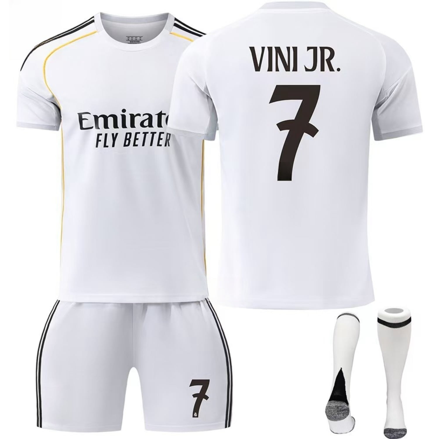 25/26 White Home Activewear Soccer No.7 Vini Jr Fans Training Football ...