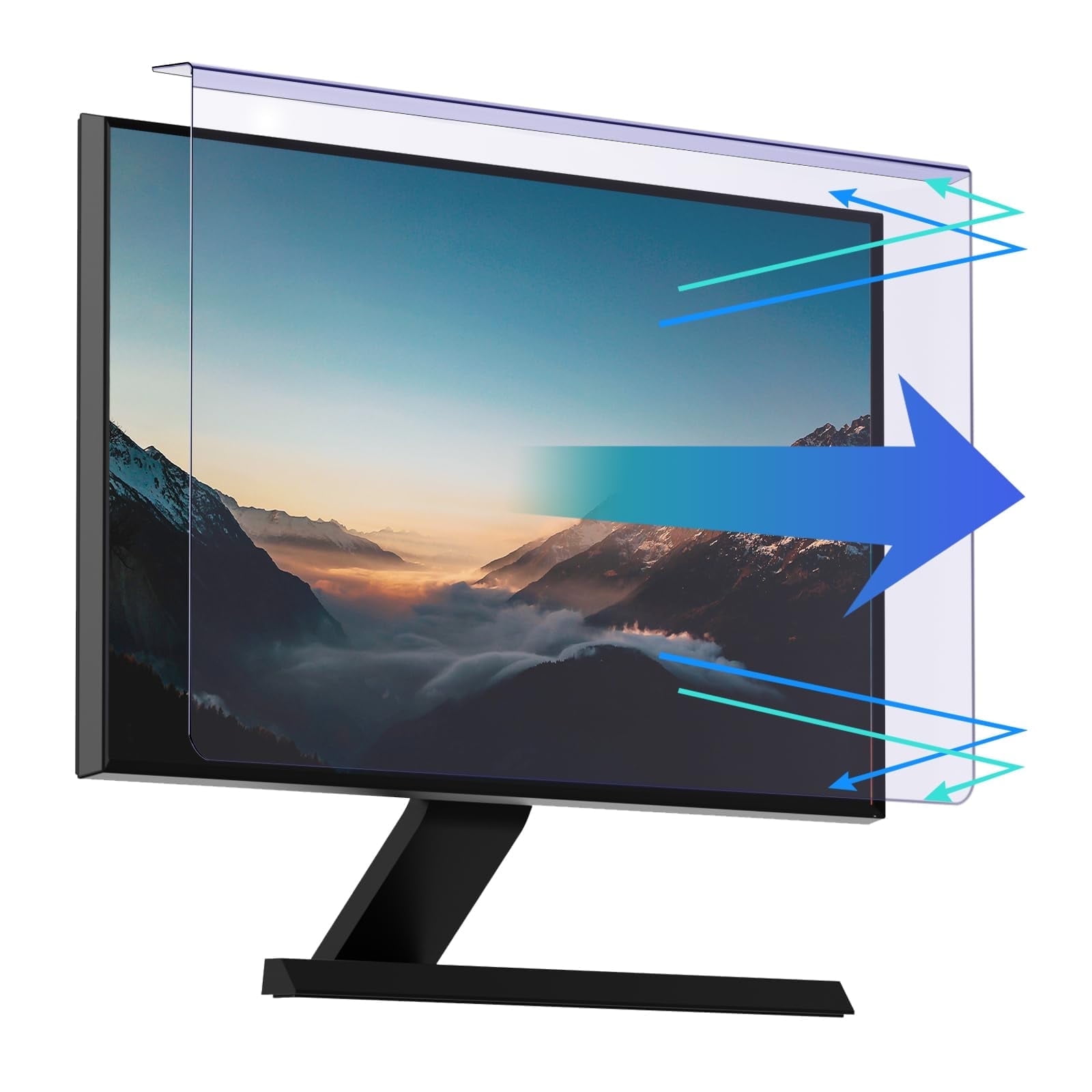 25-27 inch Computer Anti Blue Light Screen Protector Panel, Blue Light ...
