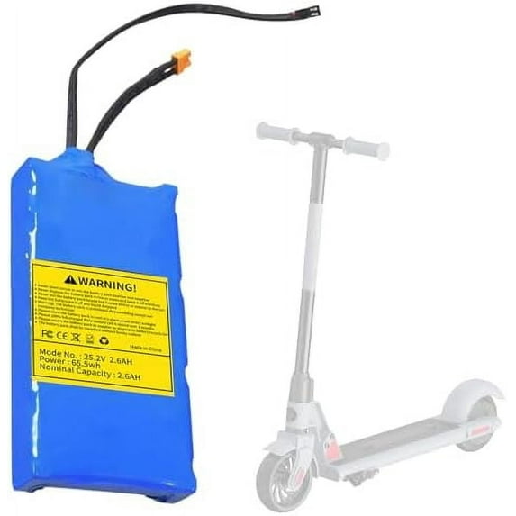 25.2V 2.6Ah Li-ion Scooter Battery - Replacement for Gotrax GKS/GKS ...