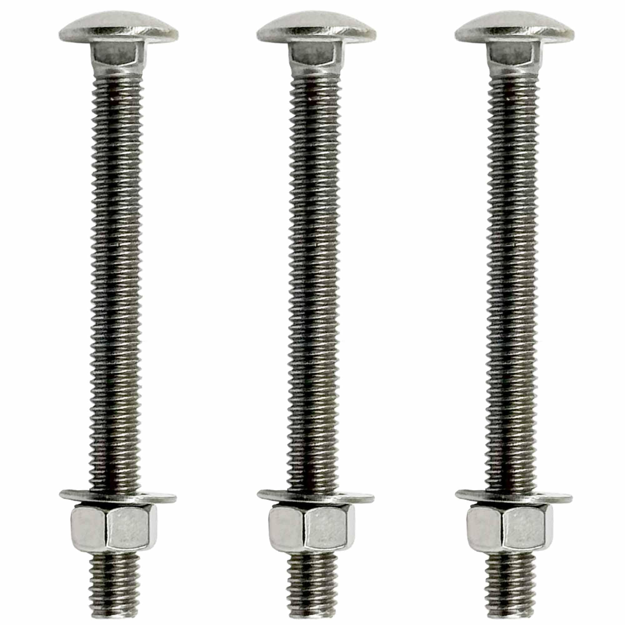 (25) 3/8-16 x 4”- 304 (18-8) Grade Stainless Steel Carriage Bolts ...