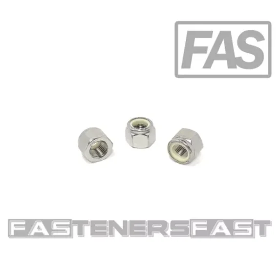 (25) 3/8-24 Stainless Steel Nylon Insert Lock Nuts - Fine Thread Unf 3/ ...