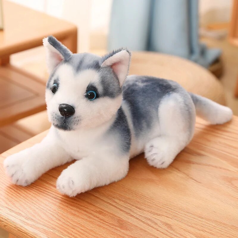 25/30CM Simulation Husky Dog Plush Toy Wolf Soft Stuffed Animal Cute ...