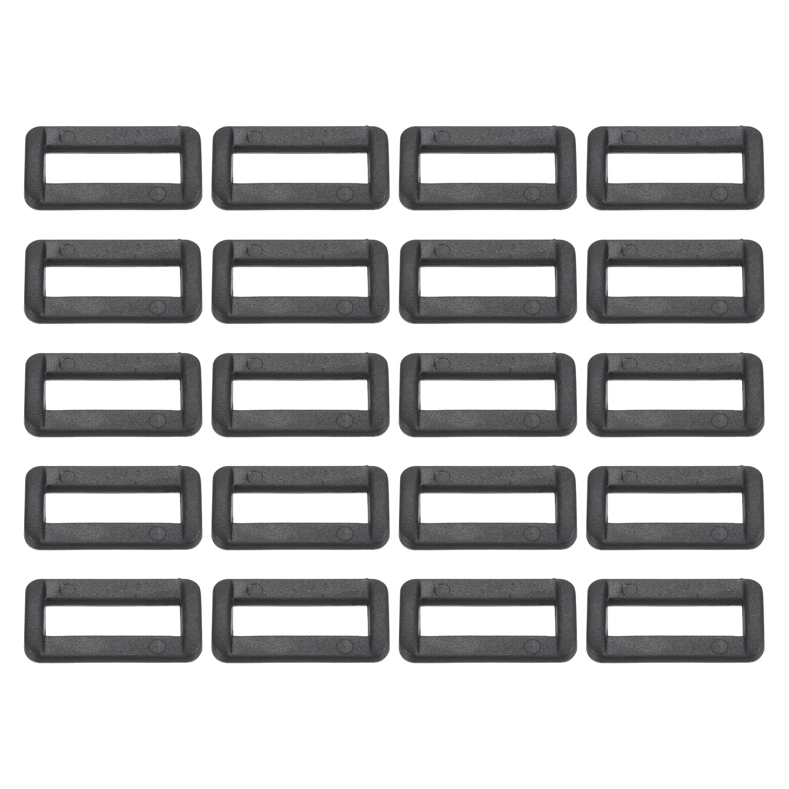 25/32 Inch Rectangle Buckle Plastic Webbing Strap Fastener, Black, 100 ...