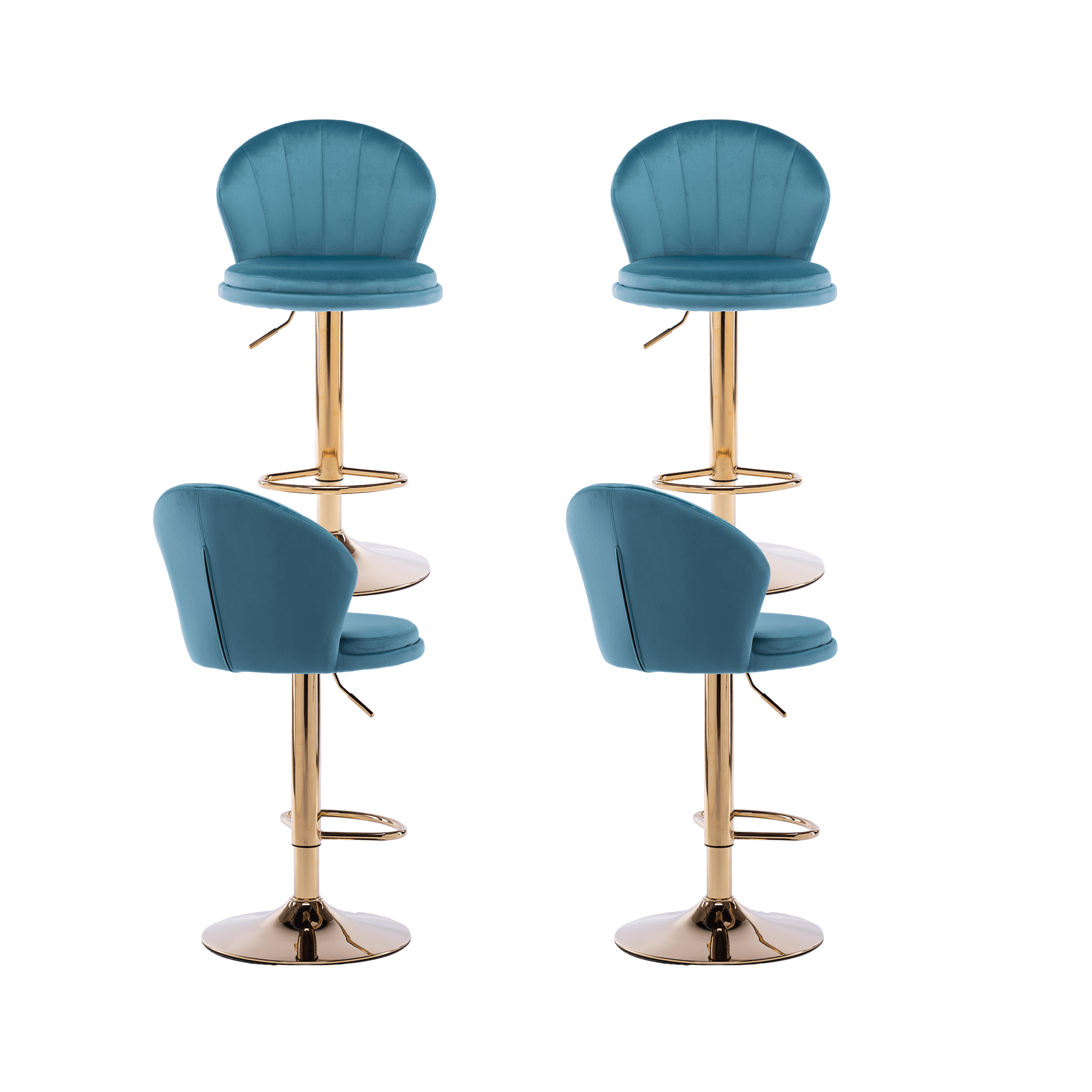 25-33 Inch Velvet Bar Stools, Bar Chairs for Counter Height Bar Height ...