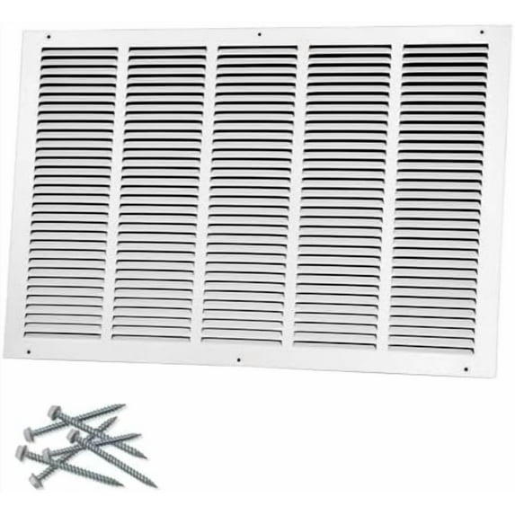 25"W x 16"H [Duct Opening Size] Steel Return Air Grille, Air Return ...