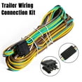 25' 4 Pin Flat Trailer Wiring Harness Kit Wishbone Style for Trailer ...