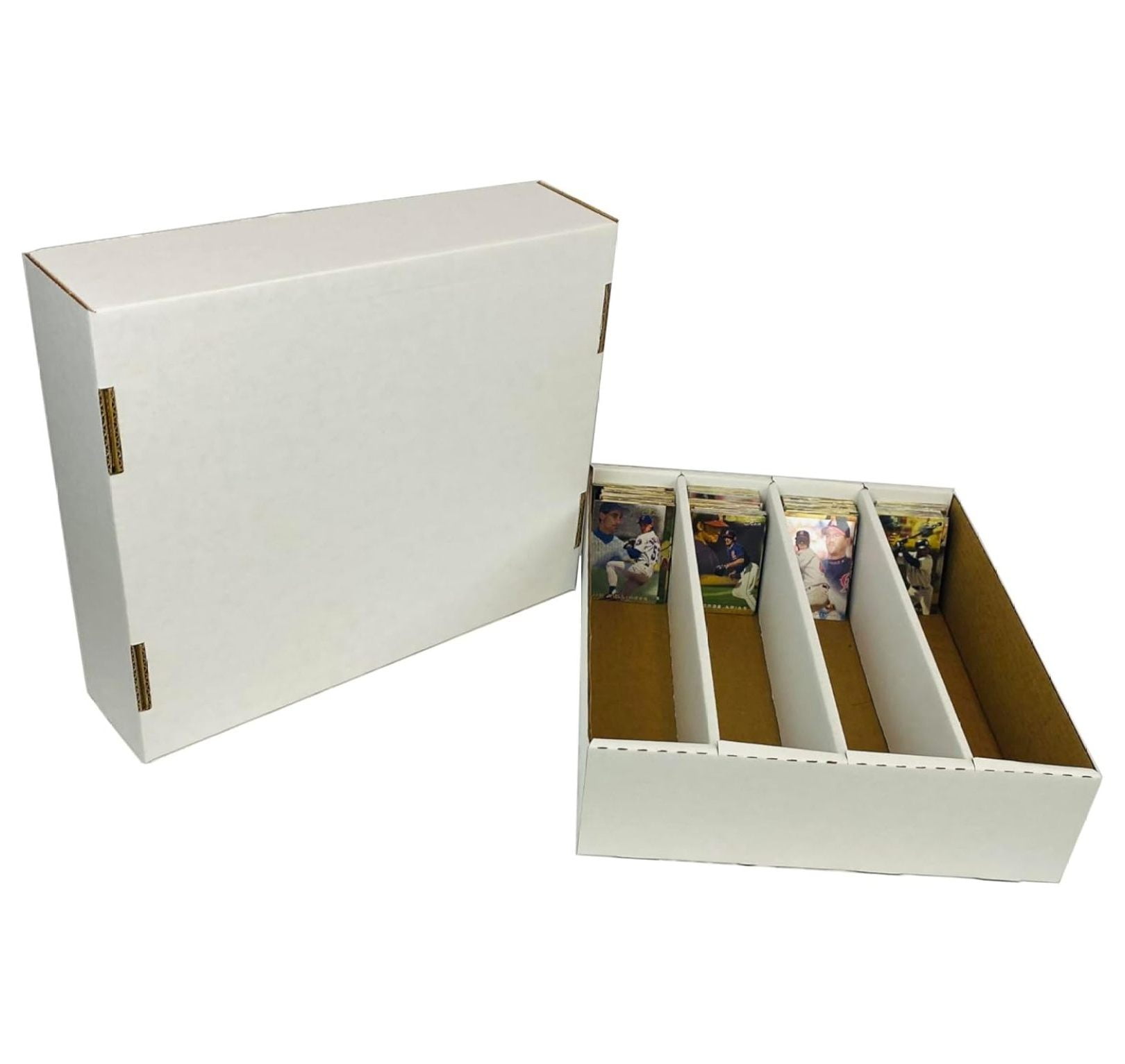 (25 4 Row Trading Card Storage Box - Durable Cardboard Box for Sports ...