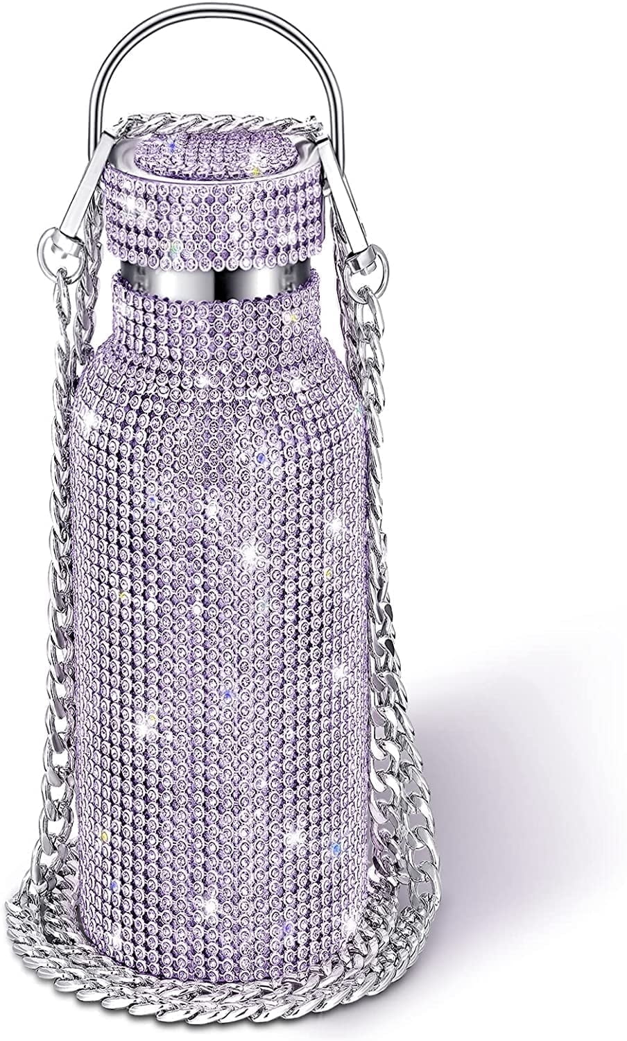 25.4 oz Diamond Water Bottle, Bling Rhinestone Stainless Steel Thermal ...