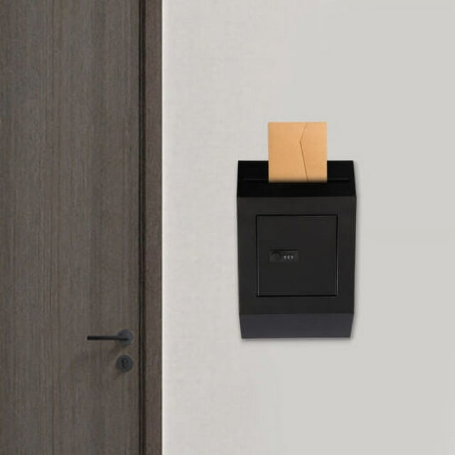 25*41cm Door Mailbox Slot Drop Box Wall Mount Secure Locking Cabinet ...