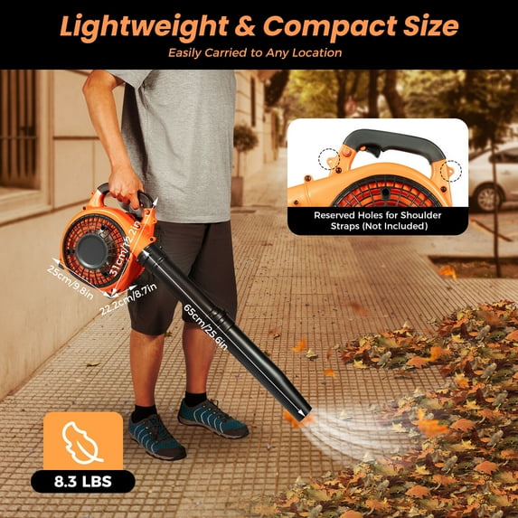 25.4CC 2Stroke Gas Powered Leaf Blower Gasoline Commercial Handheld Grass Blower - Walmart.com
