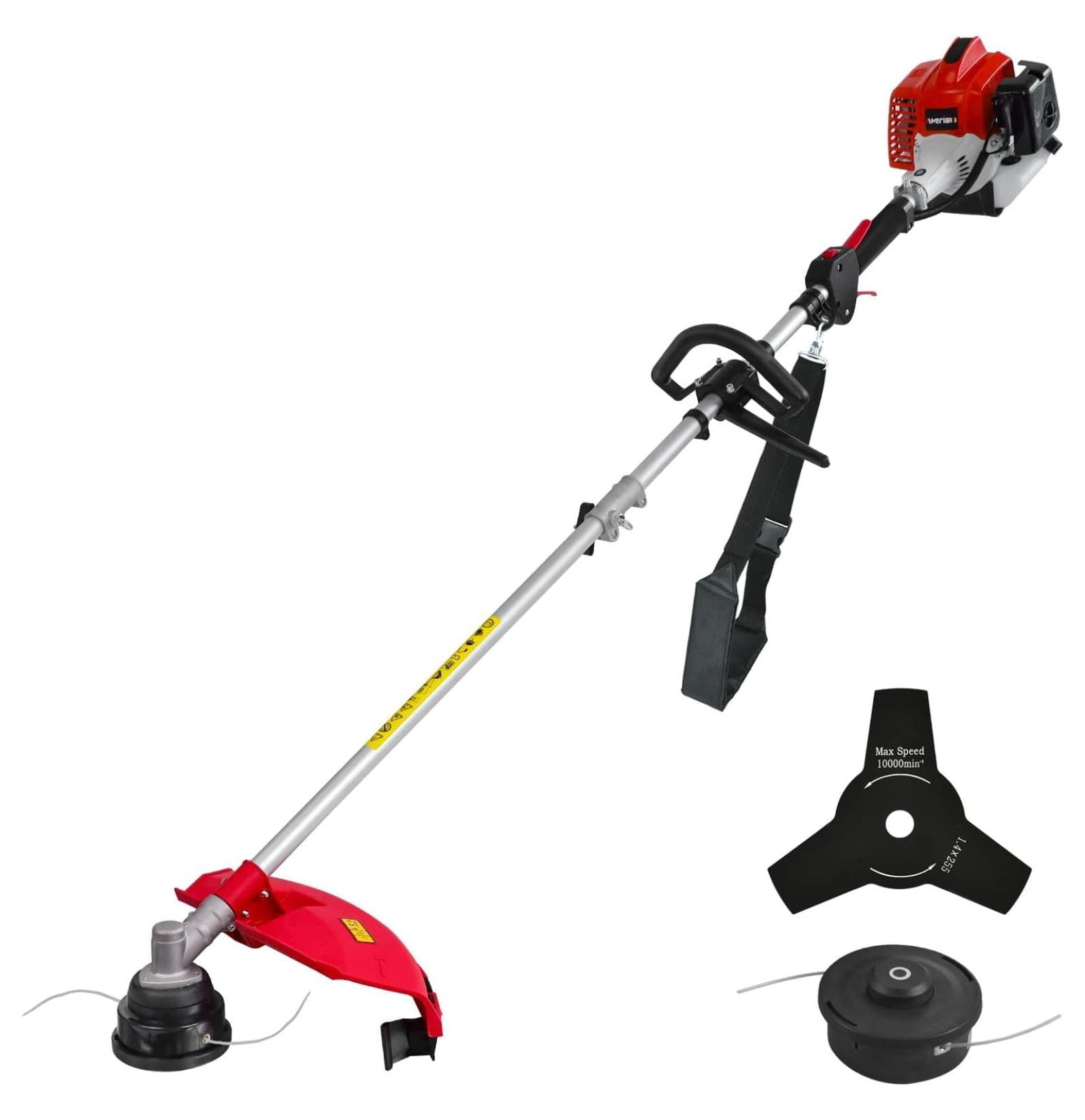 25.4cc Gas Weed Wacker, 3-in-1 String Trimmer/Edger 16-Inch, 10-Inch ...