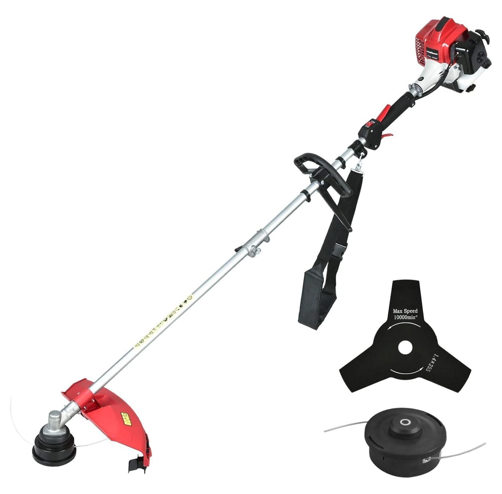 25.4cc Gas Weed Wacker, 3-in-1 String Trimmer/Edger 16-Inch with 10 ...