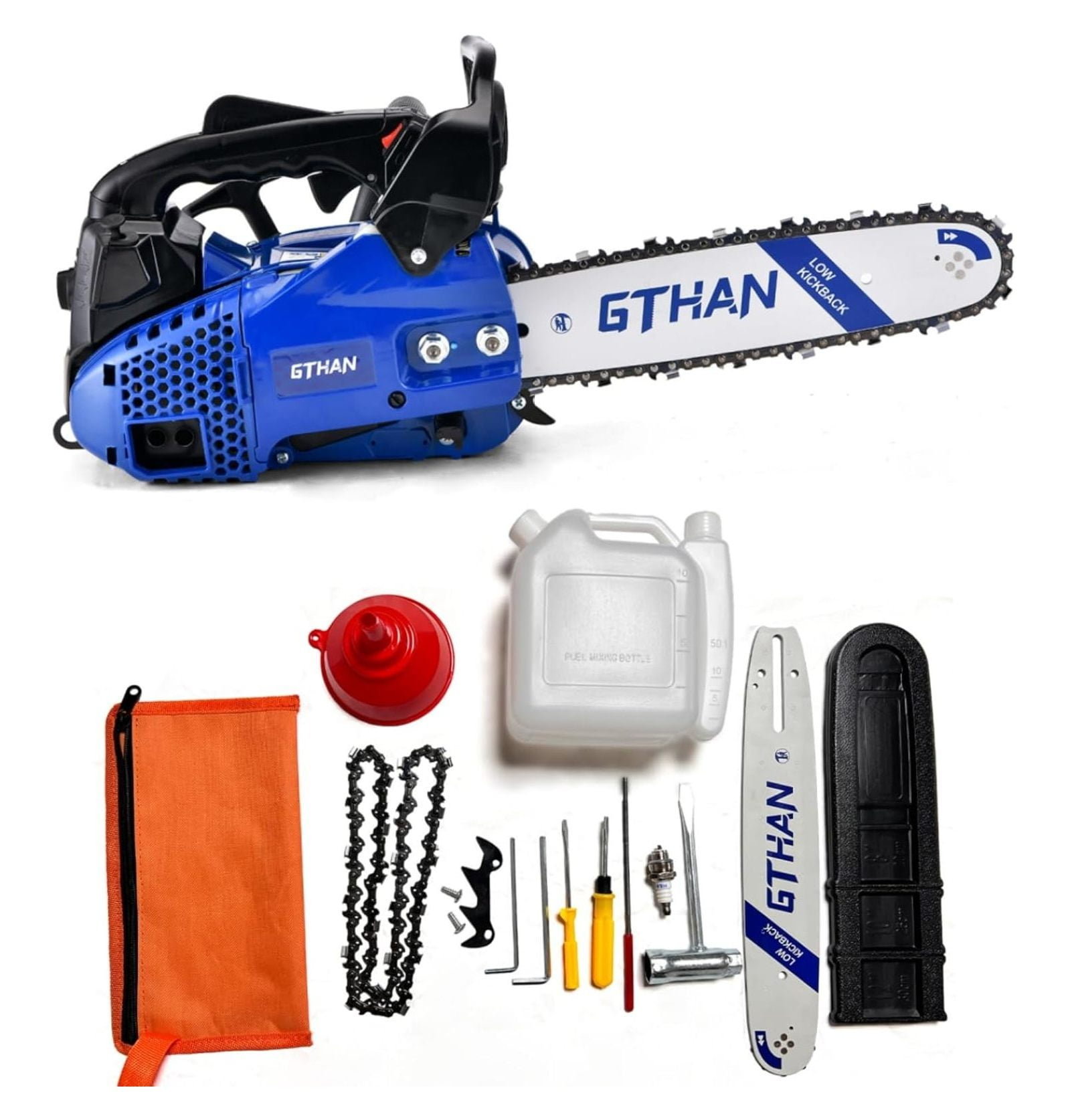 25.4cc Top Handle Chainsaw 2-Cycle Gas Chainsaw 12 Inch Petrol Handheld ...