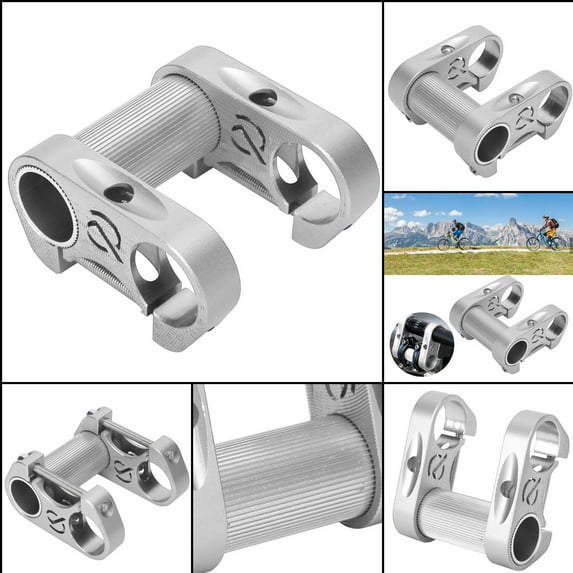 25.4mm Bike Stem Riser, Adjustable Alloy Handlebar for Folding Bikes, Durable Lightweight ...