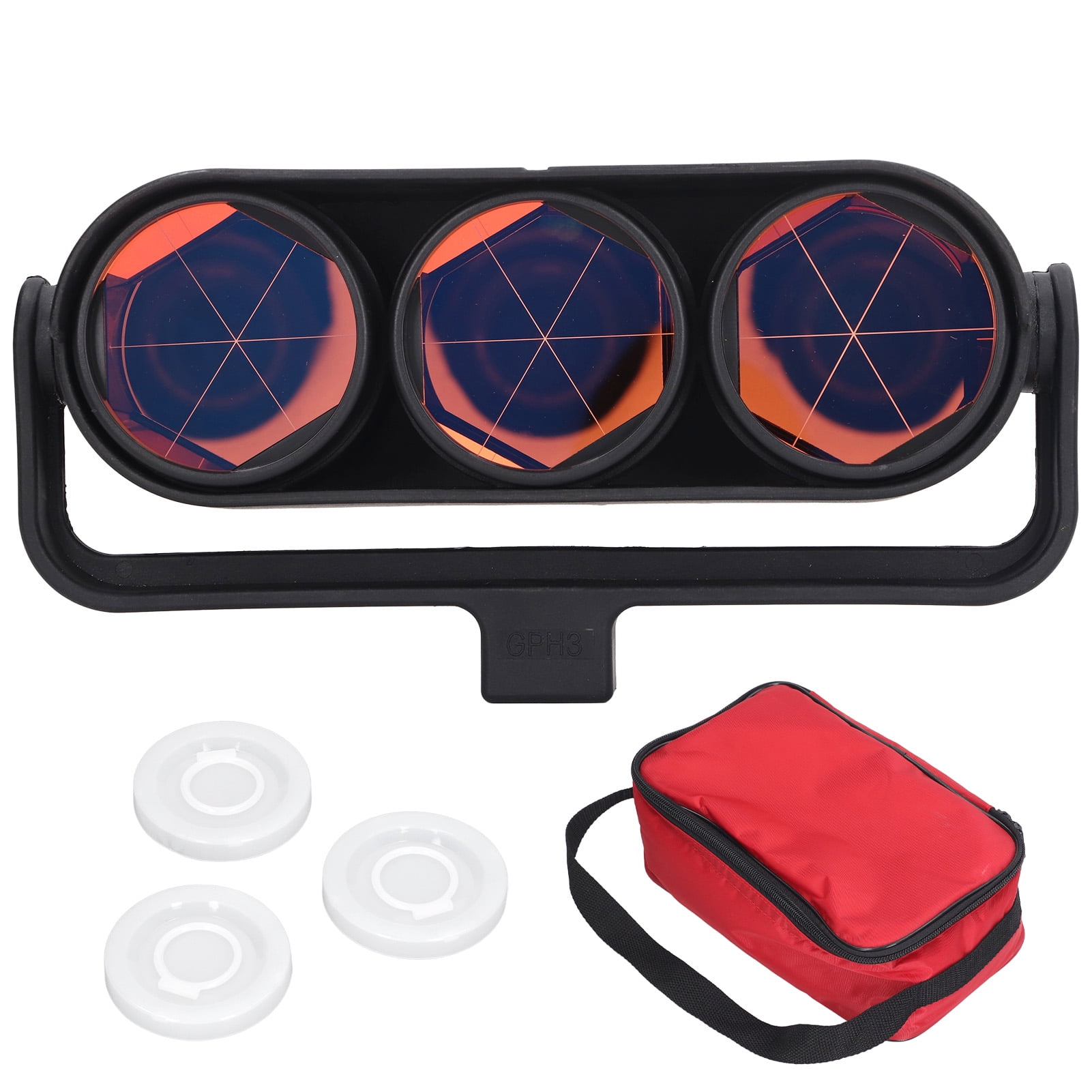 25.4mm Diameter Triple Prism Blue Film Measurement Survey Total Station Prism for Railway ...