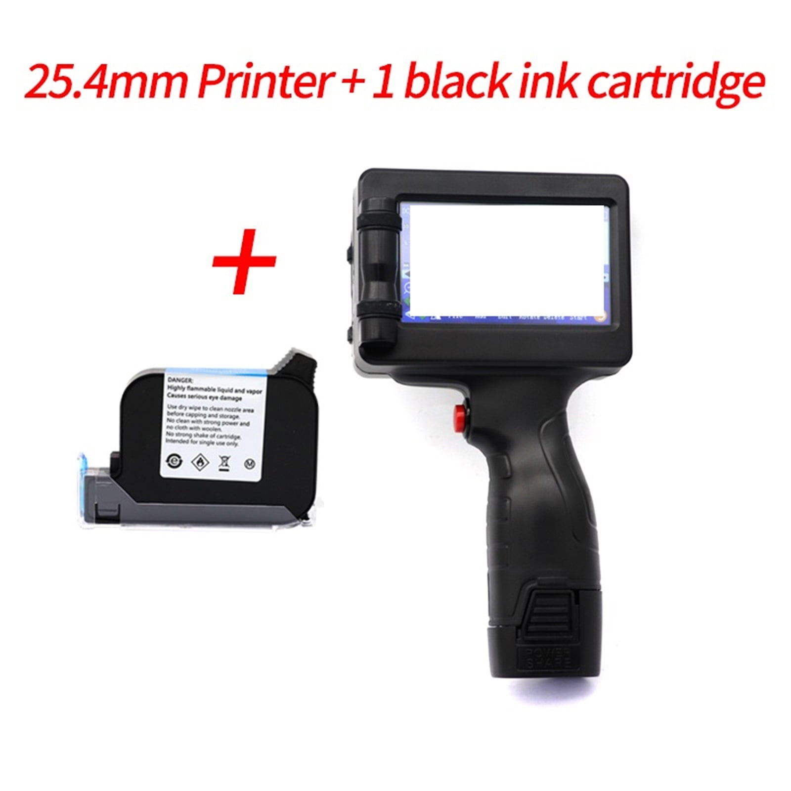 25.4mm Portable Handheld Inkjet Printer Production Date Barcode Label ...