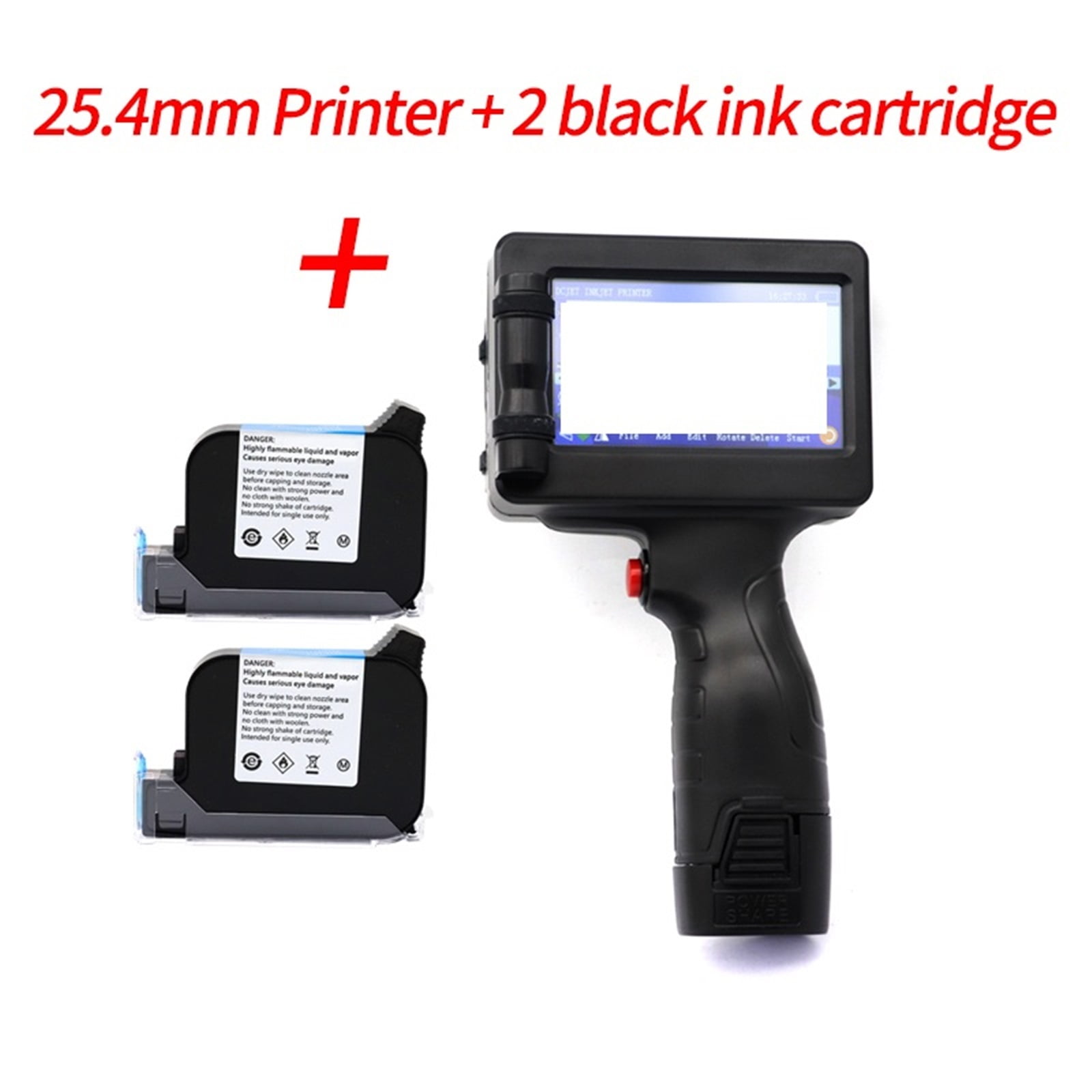 25.4mm Portable Handheld Inkjet Printer Production Date Barcode Label ...