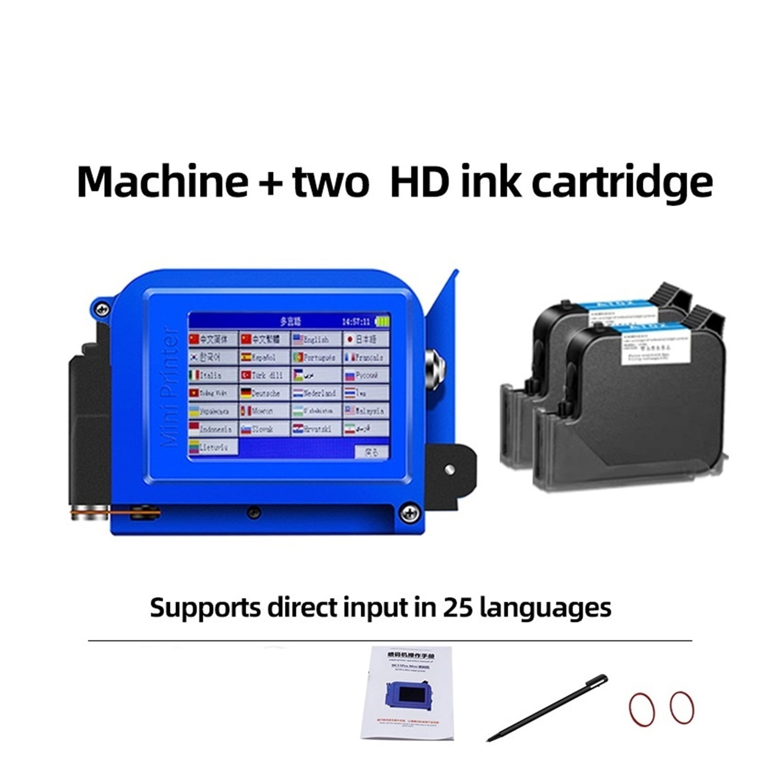 254mm Portable Inkjet Printer Small Mini Qr Code Batch Number Printer Fast Drying Ink No