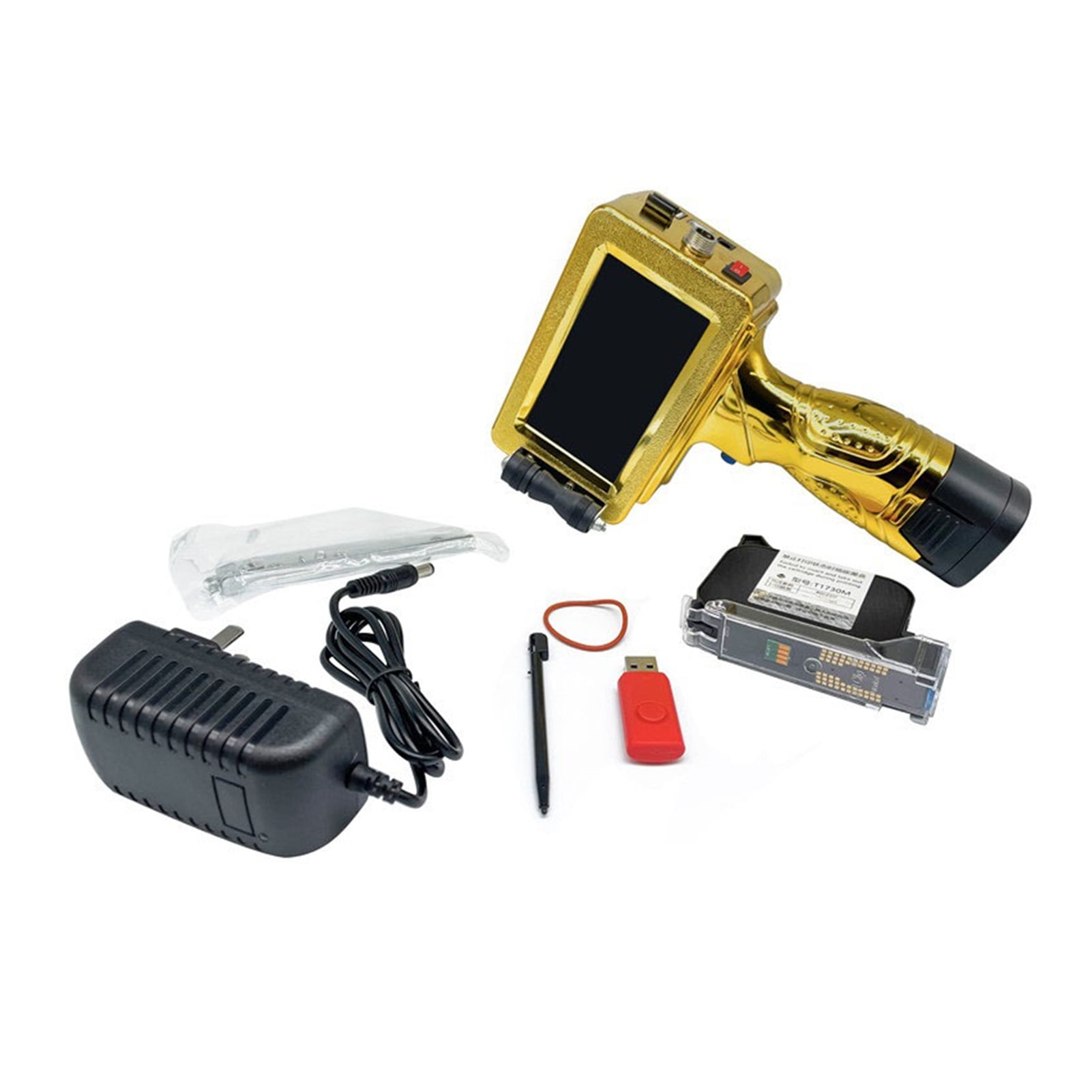 25.4mm Variable QR Bar Batch Code Date Number Logo Expiry Date Label Portable Hand Jet Handheld ...