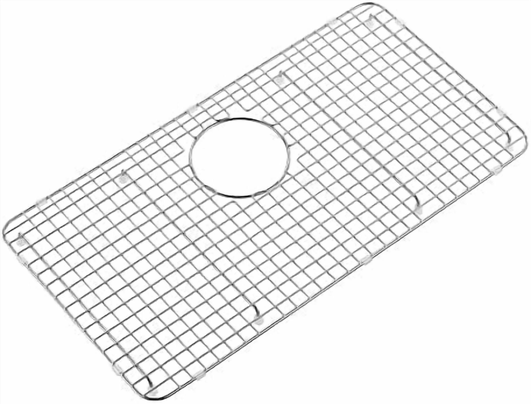 25.5 in. x 13.5 in. Rear Drain Sink Grid with Supersoft Silicone Feet ...