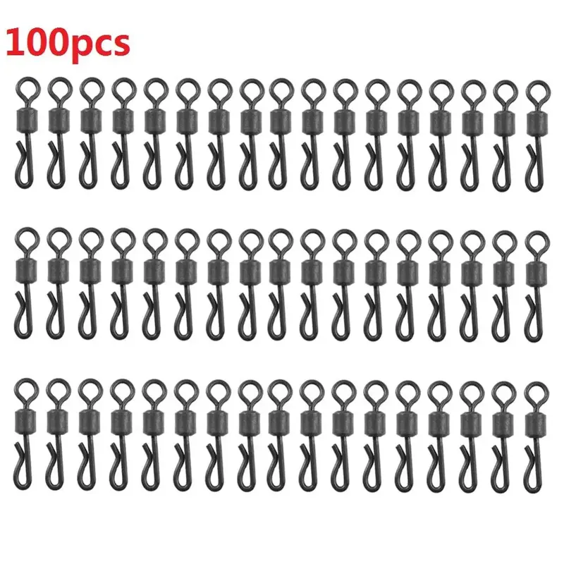 25/50/75/100 pcs Rolling Quick Change Swivels For Carp Fishing Q-shaped ...