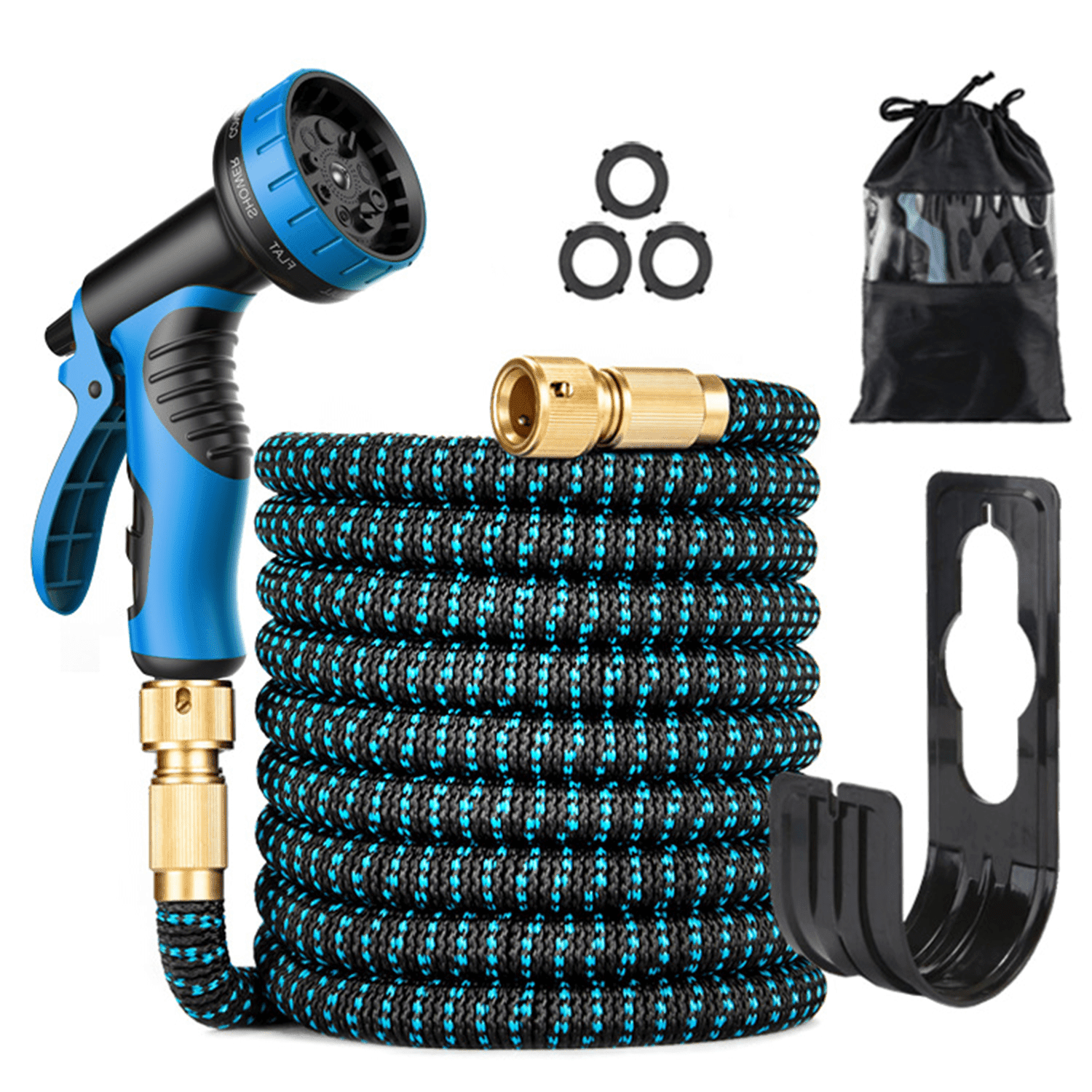 25/50/75/100FT Expandable Garden Hose Kit With 10-Function High ...